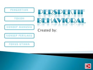 Perspektif behavioral | PPTX