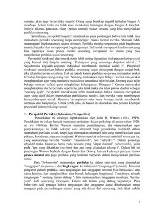 Perspektif dalam psikologi sosial | DOC