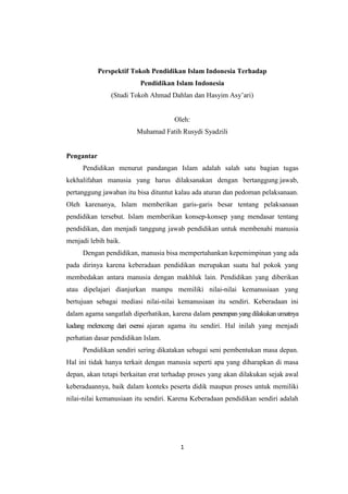 Perspektif Tokoh Pendidikan Islam Indonesia | PDF