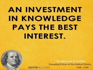 Education as An Investment: Economic Perspective | PPTX