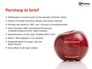 Perstorp - Plasticizer for Sensitive PVC Applications | PDF
