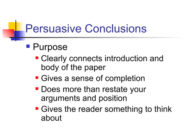 Persuasive Essay Conclusions -- OSPI