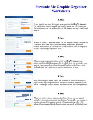 Persuade Me Graphic Organizer Worksheets | PDF