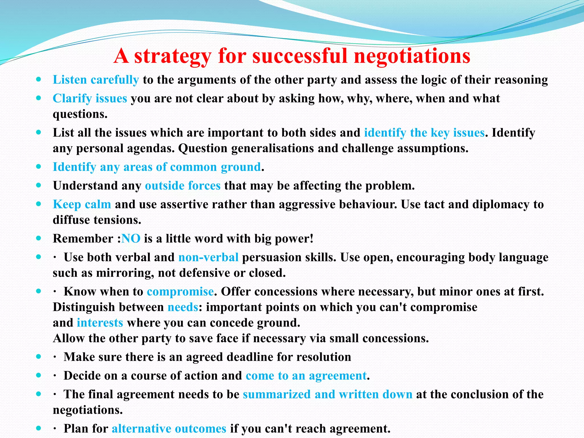 Persuading, influencing and negotiating skills | PPTX