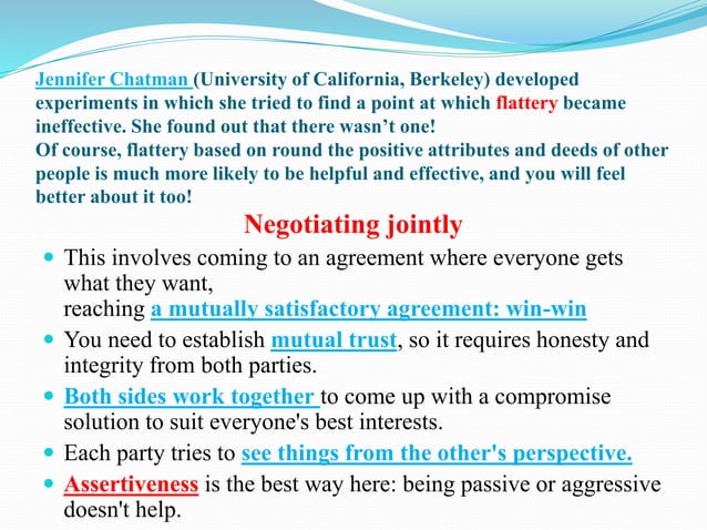 Persuading, influencing and negotiating skills | PPTX | Career Advice ...