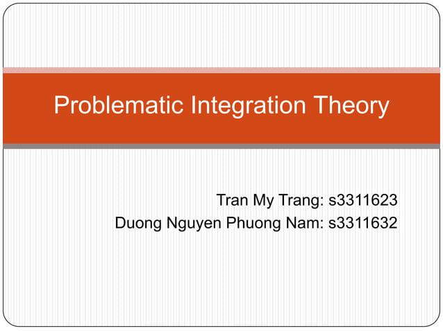 Persuasion_ Theory of Problematic Integration | PPTX | Science
