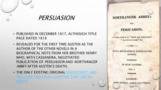 Persuasion | PPTX | Romance | Genres