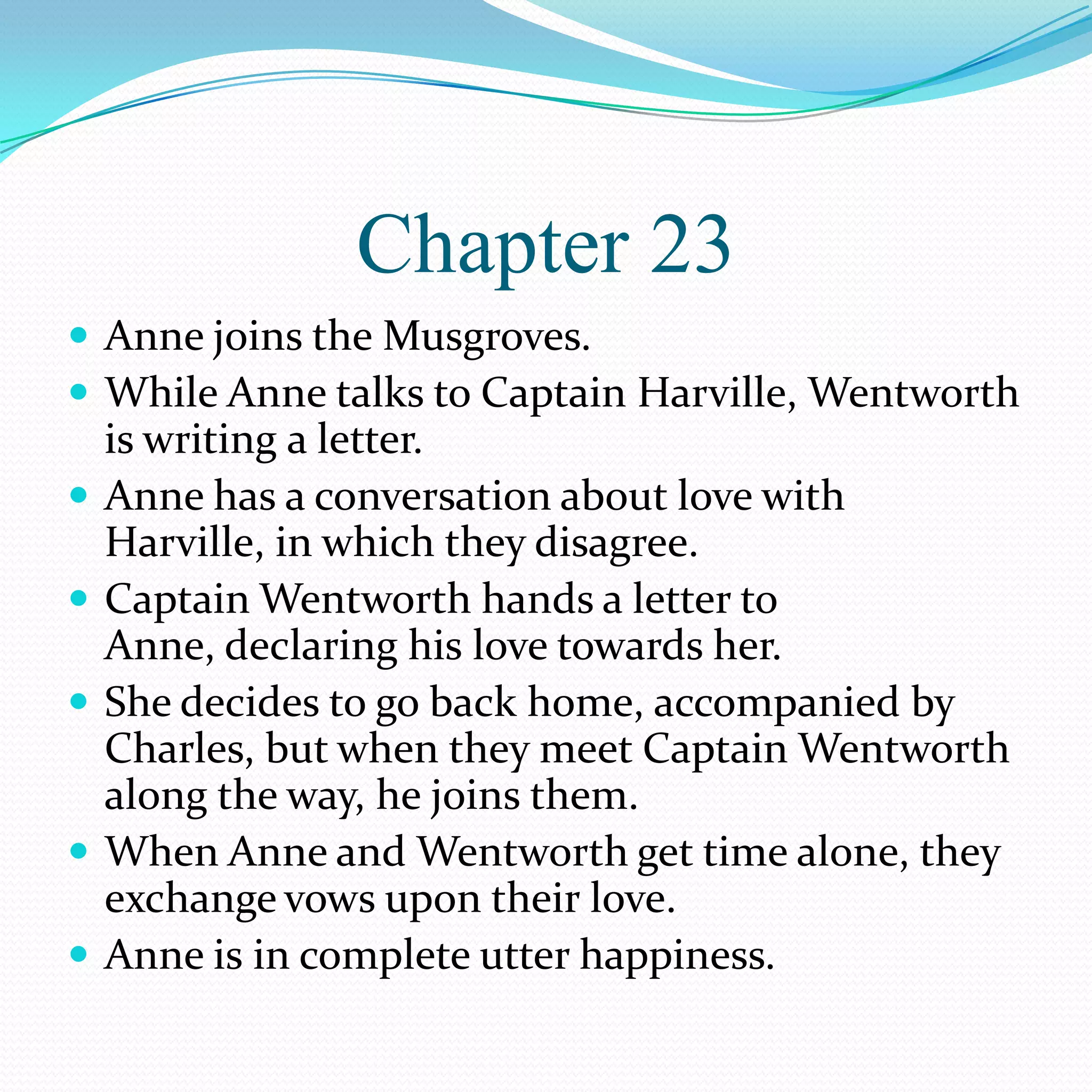 Persuasion Chapters XXI-XXIV | PPTX