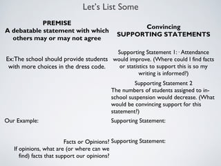 Persuasion fact:opinion | PPT