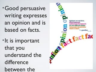 Persuasion fact:opinion | PPT