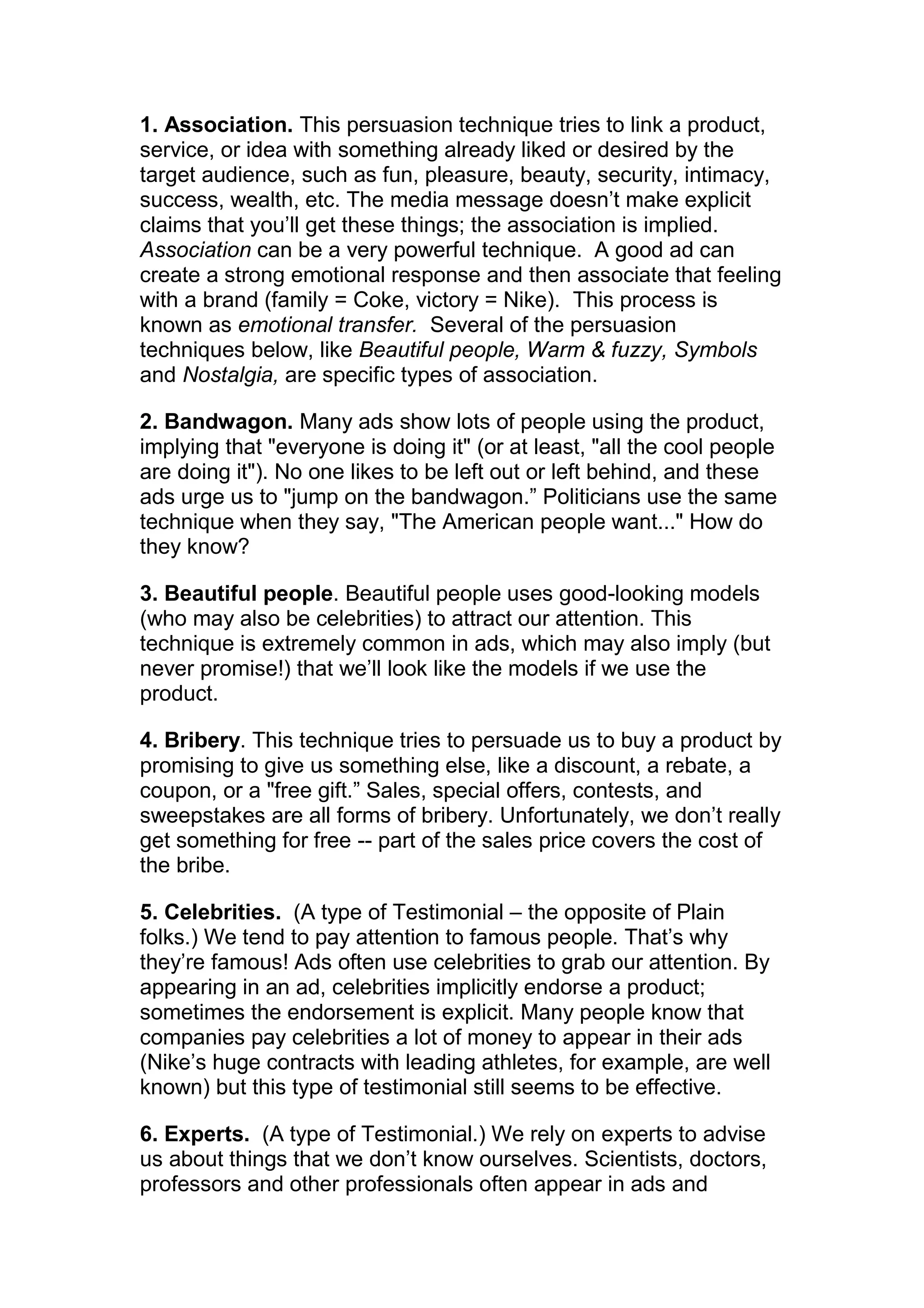 Persuasion Techniques | DOCX