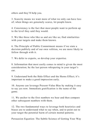 Persuasion Equation The Subtle Science of Getting Your Way.docx