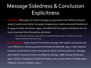 Testing the Effects of Advertising Sidedness and Conclusion ...