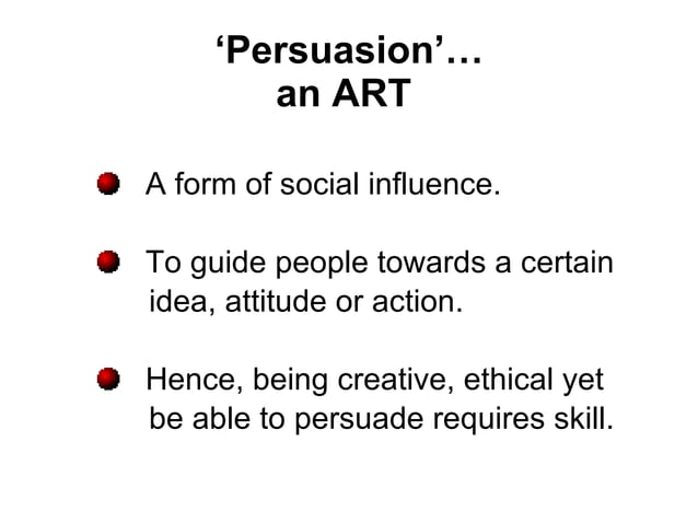 Persuasion and Ethics in Advertising | PPT