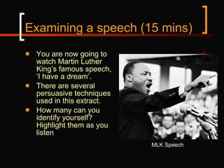 Persuasive Mlk Speech | PPT