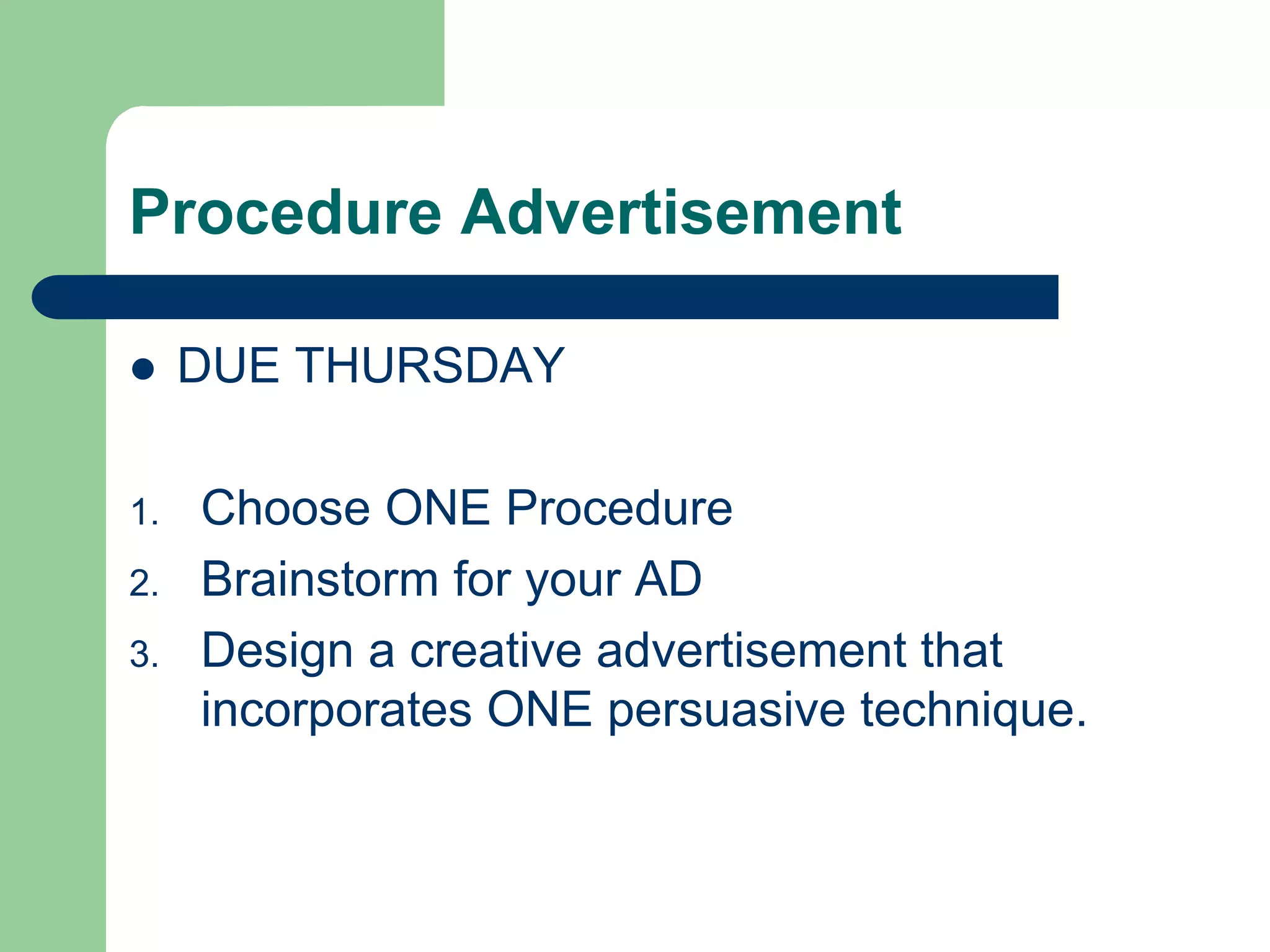 Persuasive Techniques | PPT