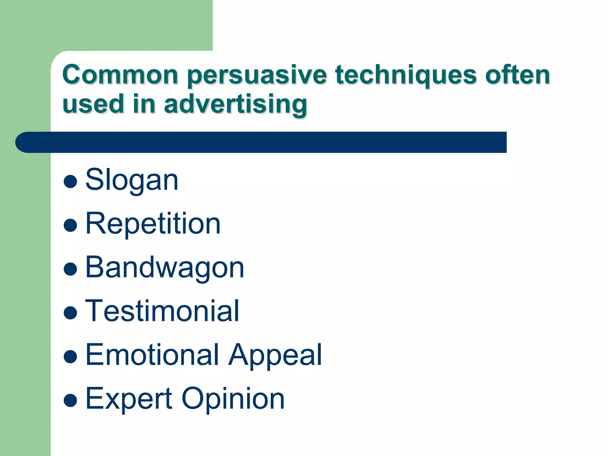 Persuasive Techniques | PPT