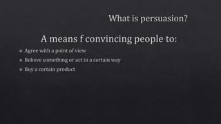 Persuasive advertising techniques | PPTX