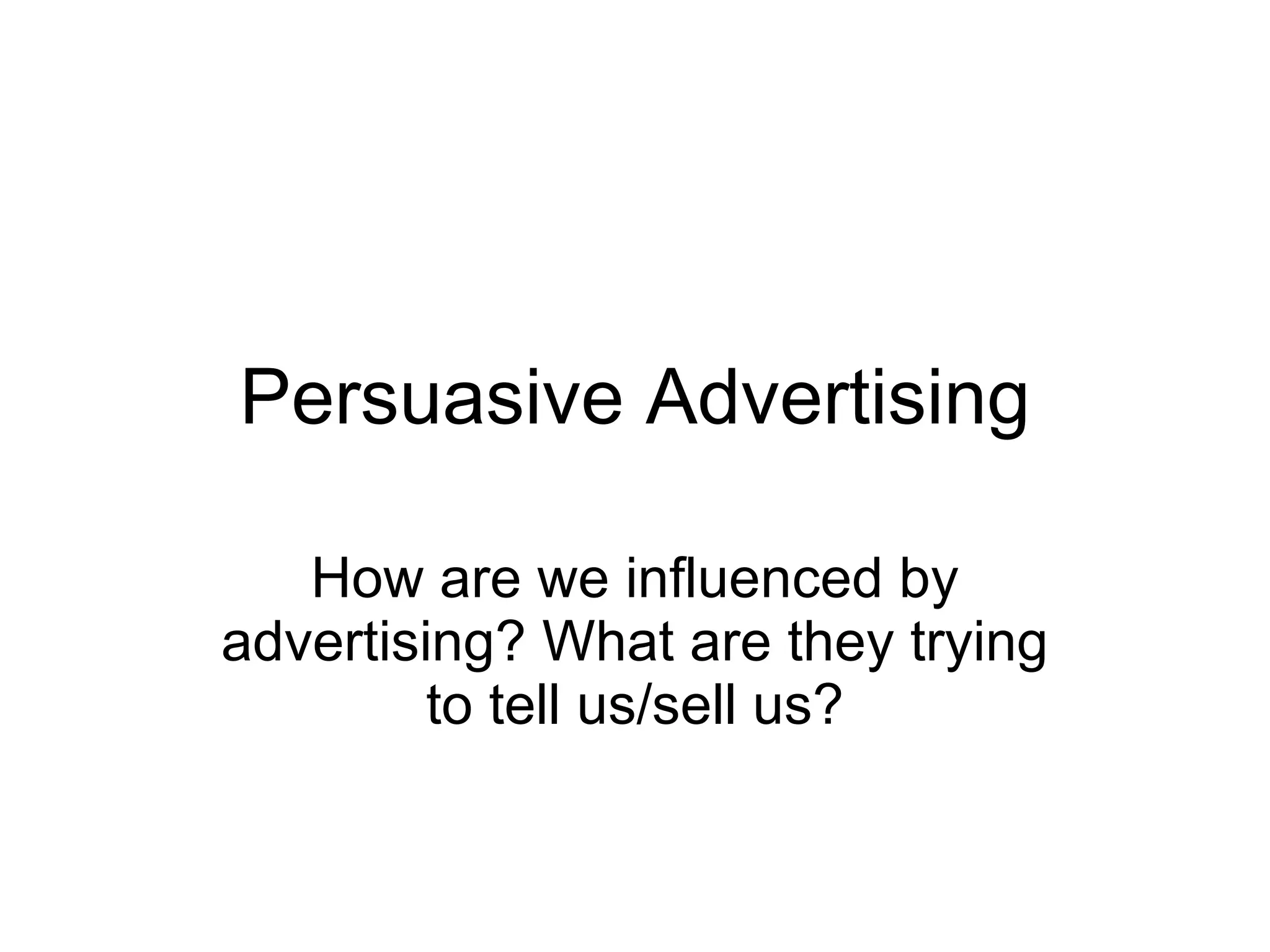 Persuasive adverts | PPT