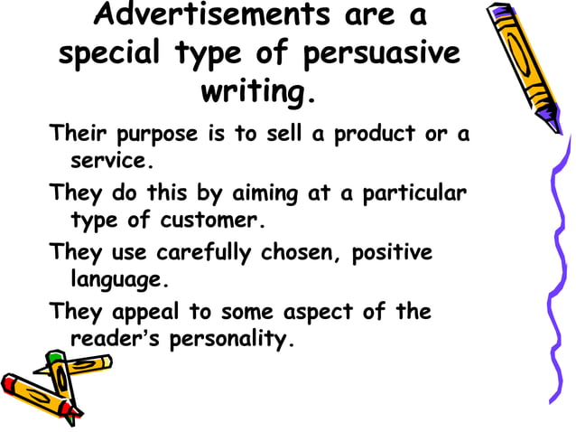 Persuasive adverts key | PPT