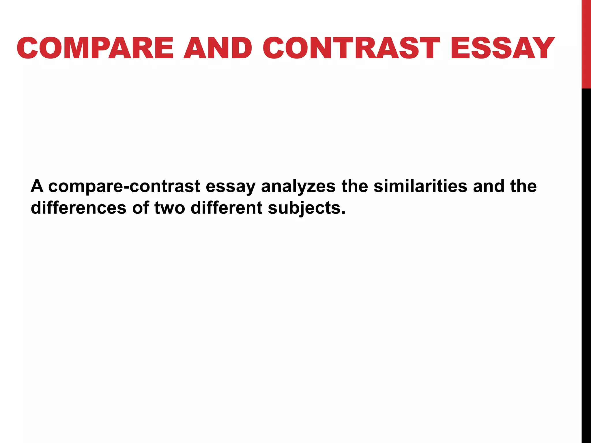 Persuasive and Compare and Contrast Essay | PPTX