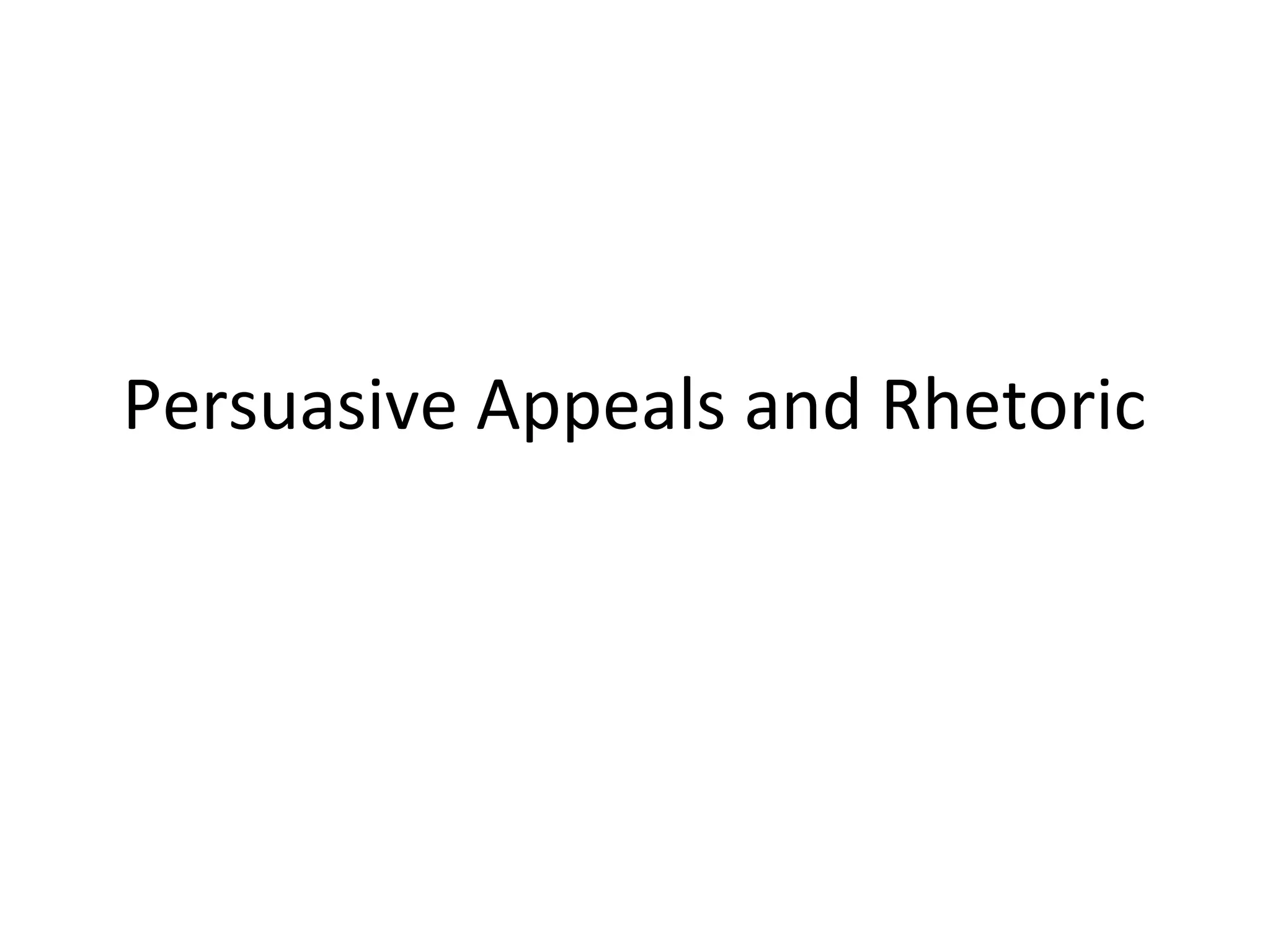 Persuasive appeals | PPT