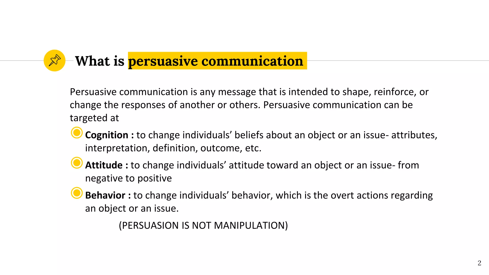 Persuasive communication for effective negotiation | PPT