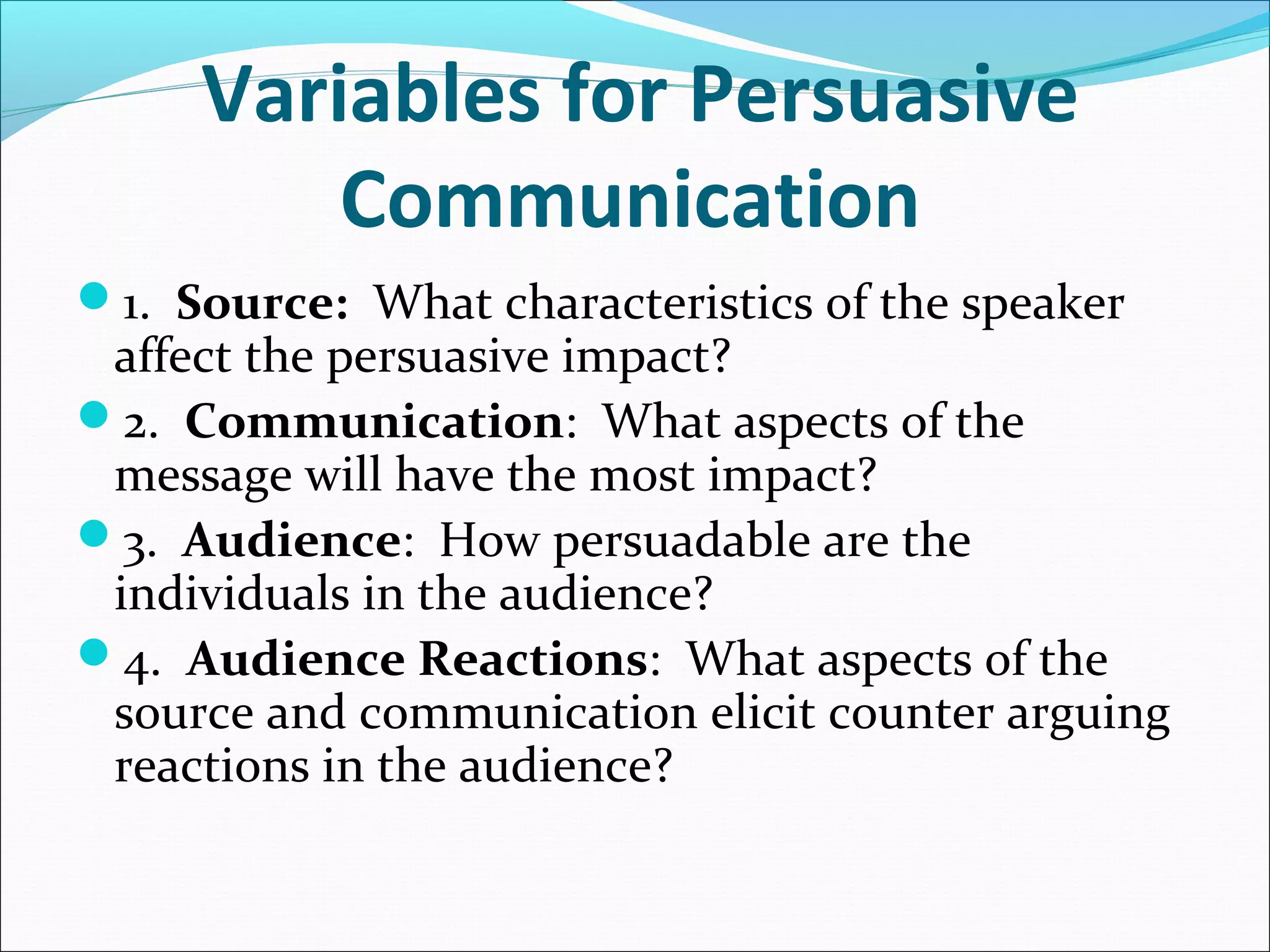 Persuasive communications | PPT
