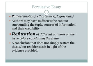 Persuasive Essay | PPT