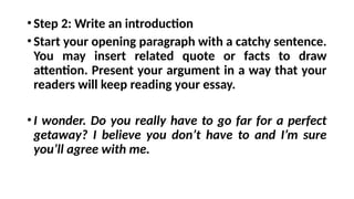 Writing Persuasive essay.pptx for Grade 6 | PPTX