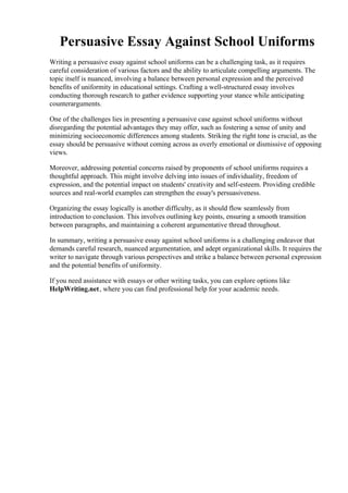 Persuasive Essay Against School Uniforms.pdf