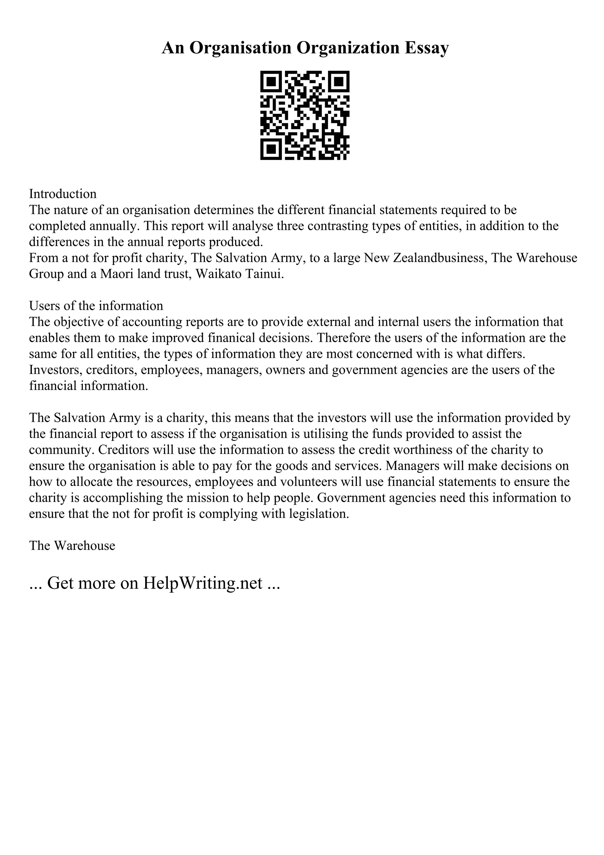 Persuasive Essay Claim Examples | PDF | Non-Profit Organizations ...