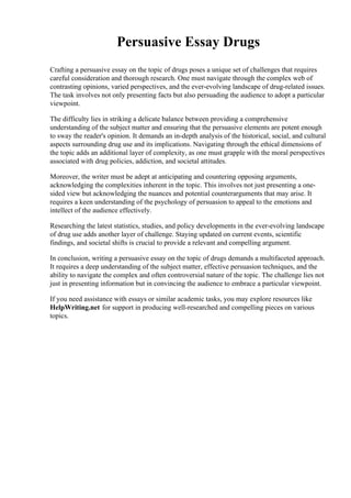 Persuasive Essay Drugs.pdf