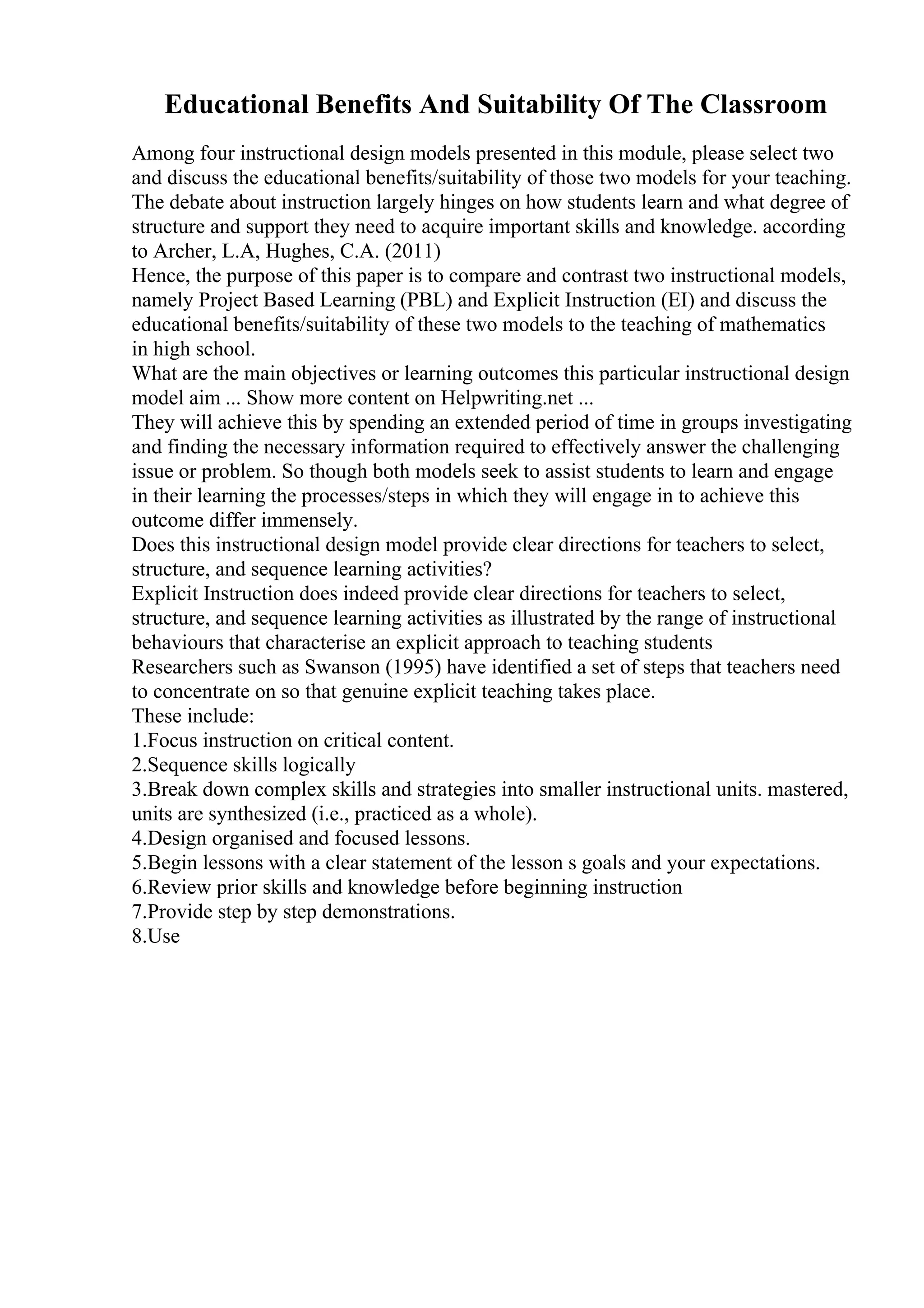 Persuasive Essay Examples High School | PDF