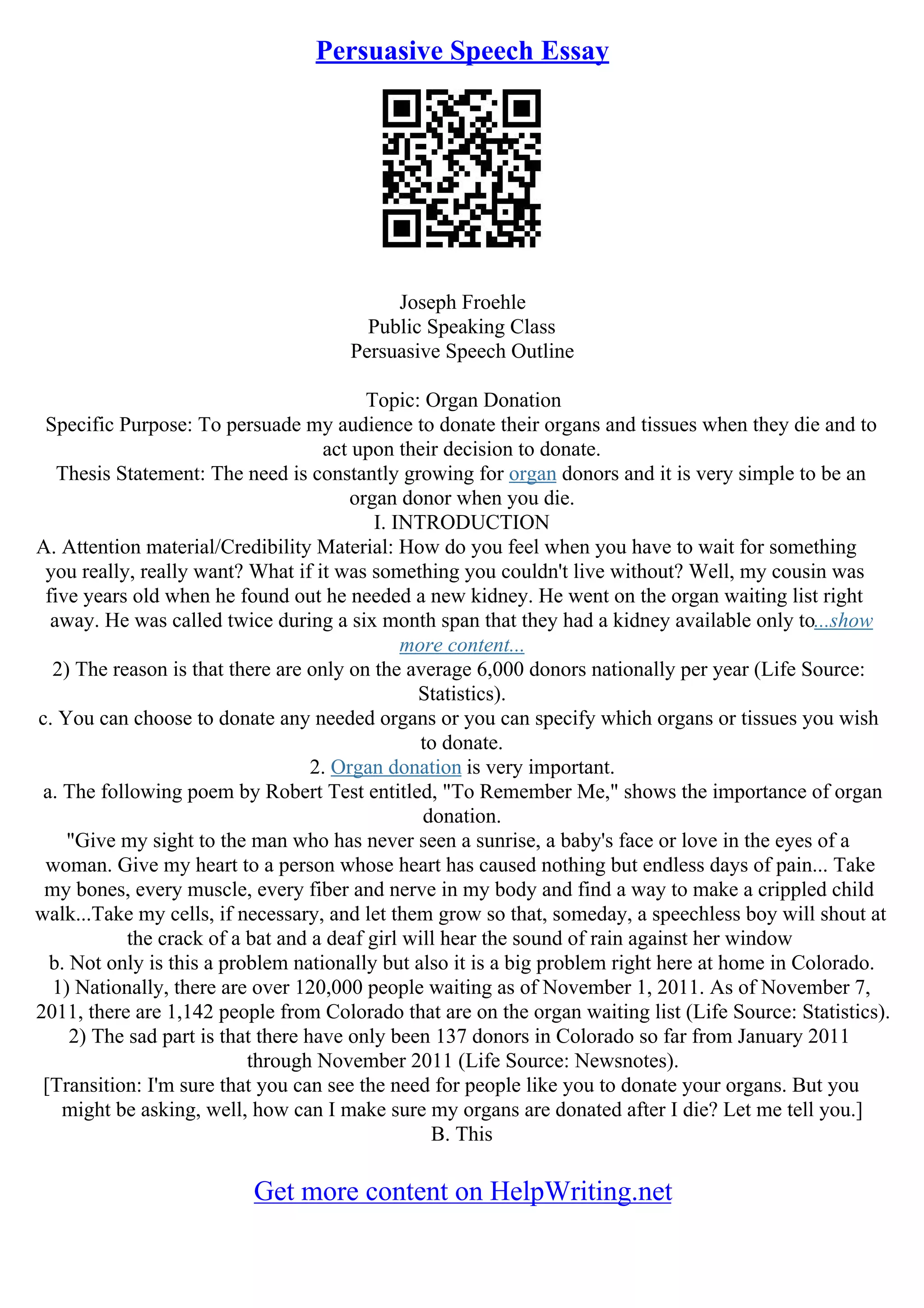 Persuasive Essay Layout | PDF