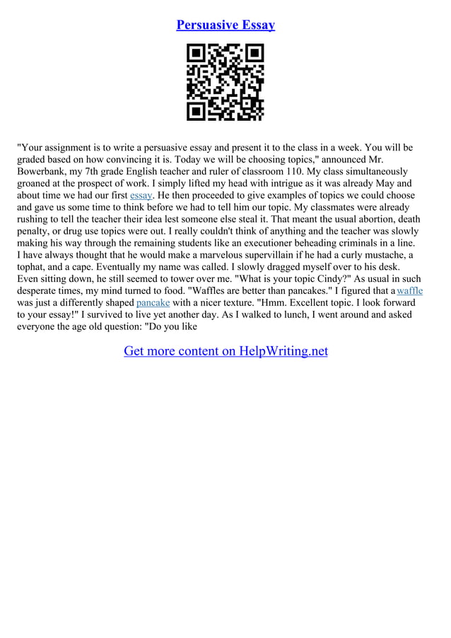 Persuasive Essay Layout | PDF