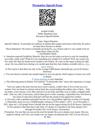 Persuasive Essay Layout | PDF