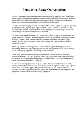 Persuasive Essay On Adoption.pdf