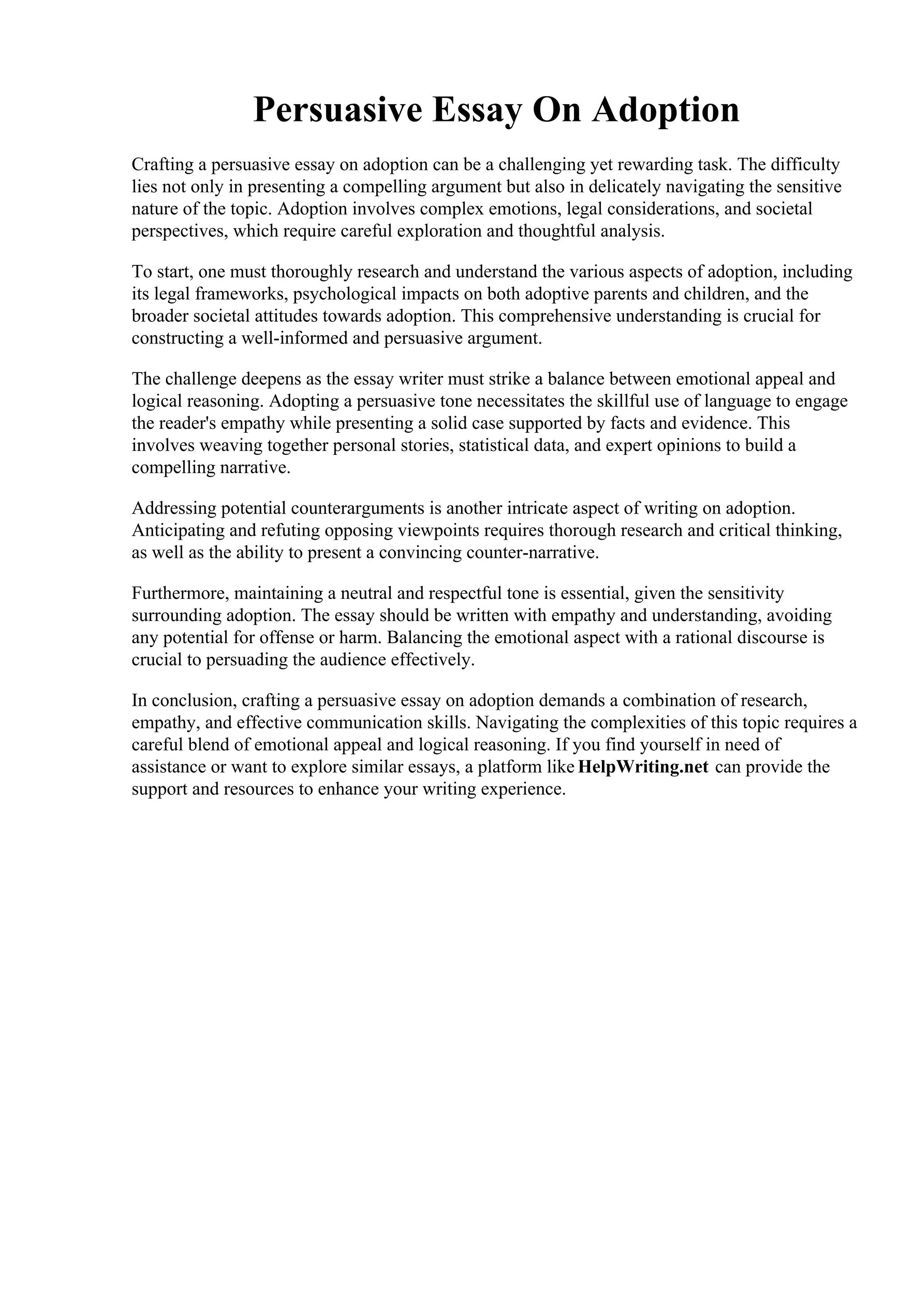 Persuasive Essay On Adoption.pdf