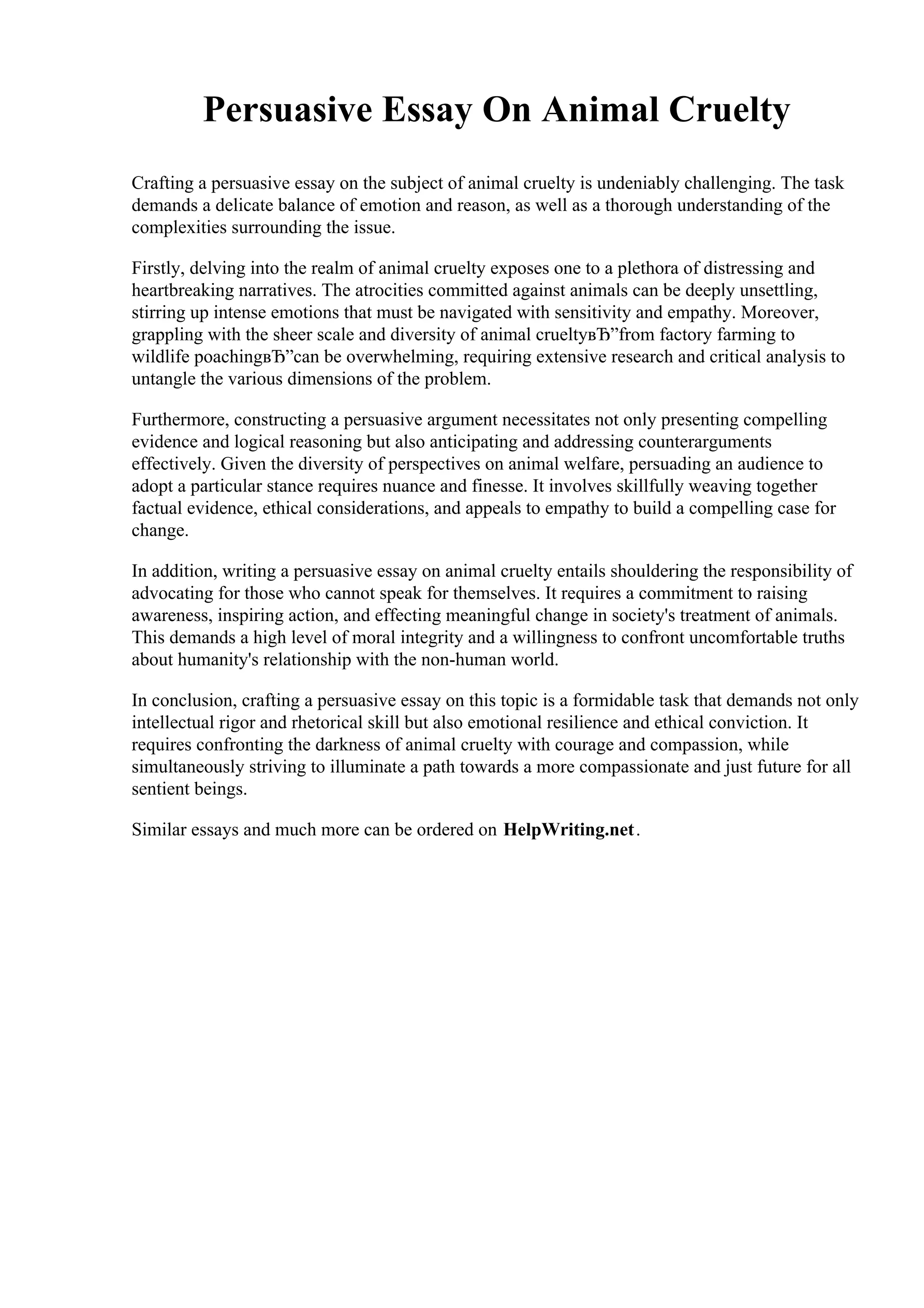 Persuasive Essay On Animal Cruelty.pdf