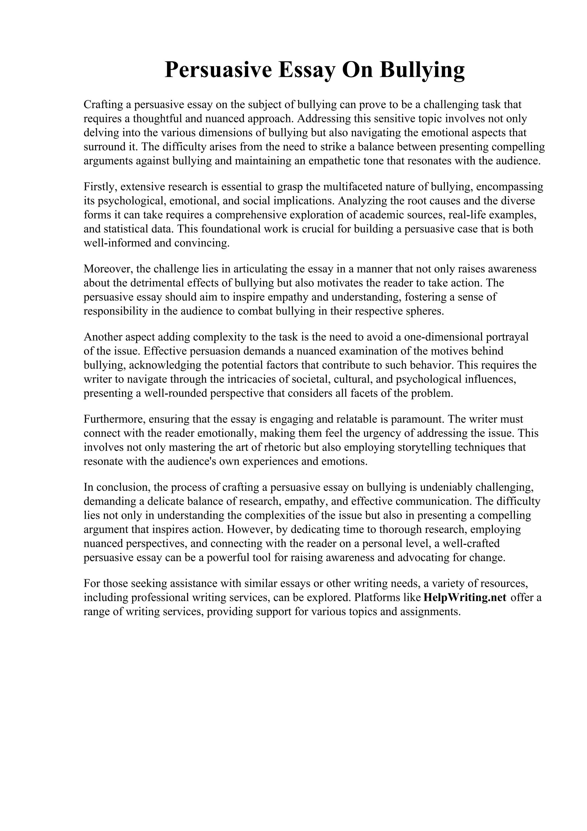 Persuasive Essay On Bullying.pdf