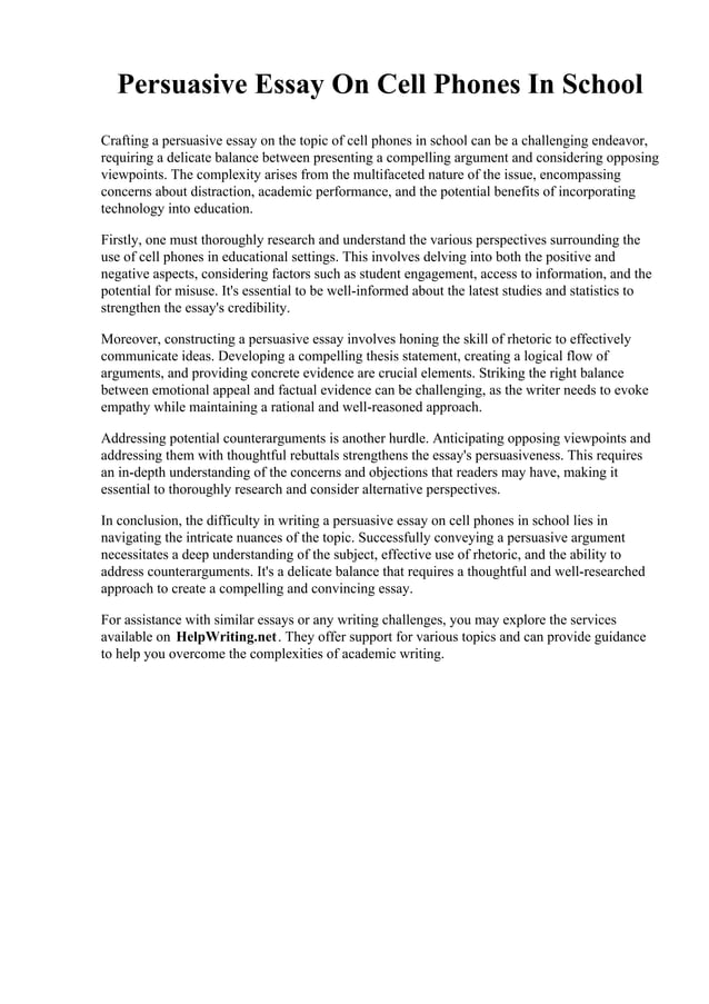 Persuasive Essay On Cell Phones In School.pdf