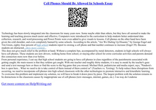 Persuasive Essay On Phones In School | PPT