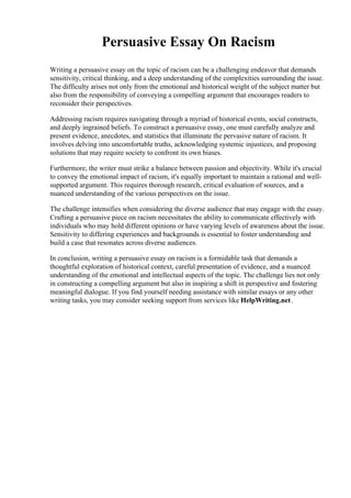 Persuasive Essay On Racism.pdf