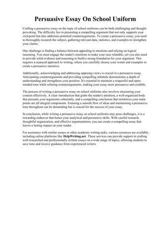 Persuasive Essay On School Uniform.pdf