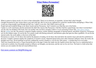 Persuasive Essay On The Art Of Art | PDF