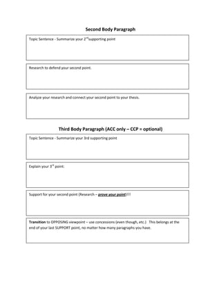 Persuasive essay outline graphic organizer | DOCX