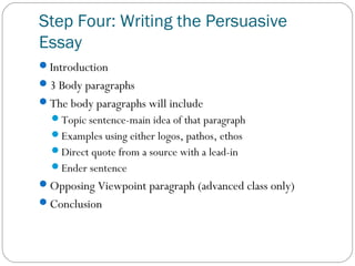 Persuasive Essay | PPT