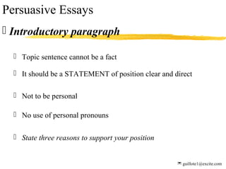 Persuasiveessays | PPT