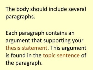 Argumentative Essay Structure | PPTX